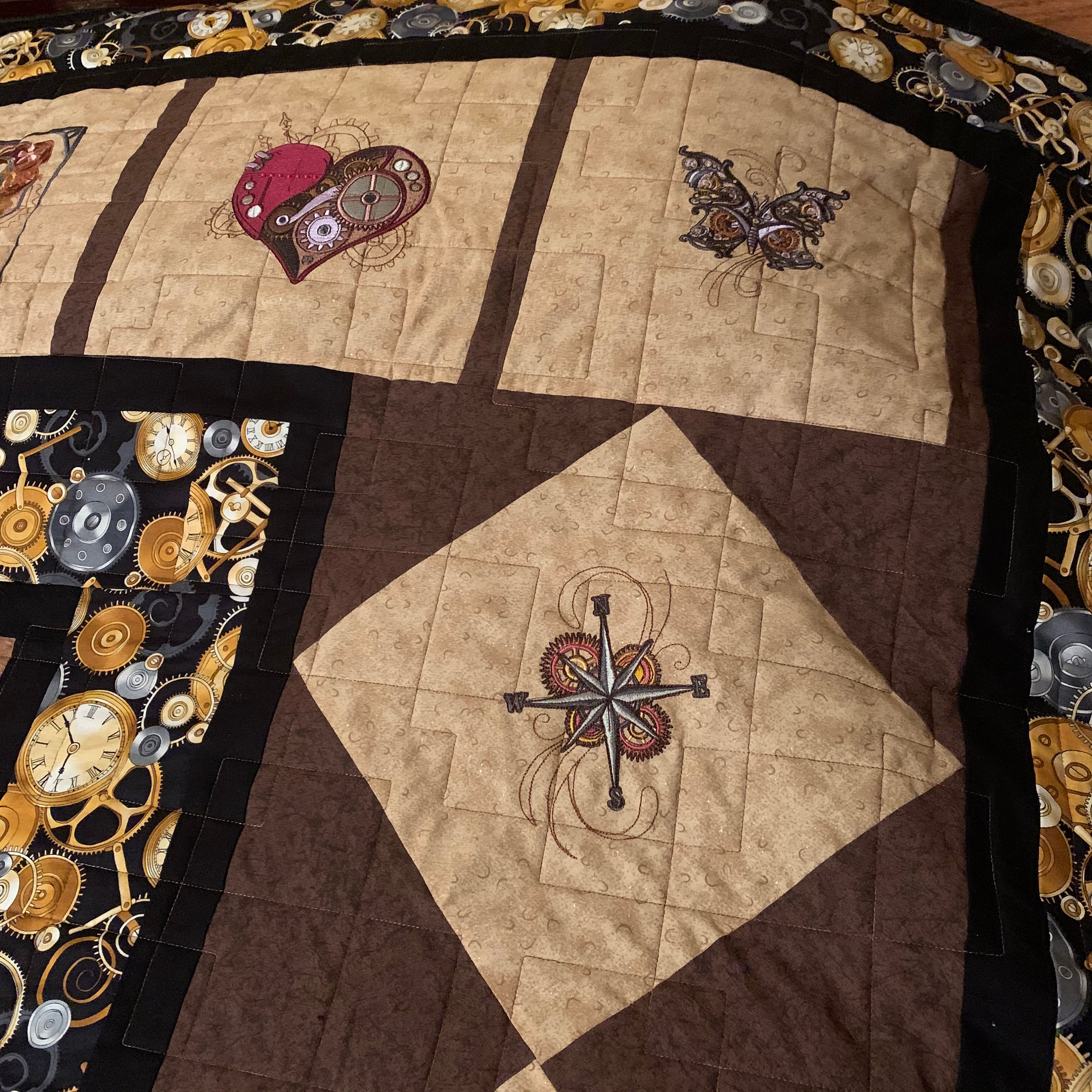 Steampunk Quilt SALE | Etsy