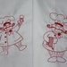 Redwork Chefs Machine Embroidered Quilt Blocks Set B - Etsy