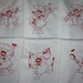 Redwork Chefs Machine Embroidered Quilt Blocks Set B - Etsy