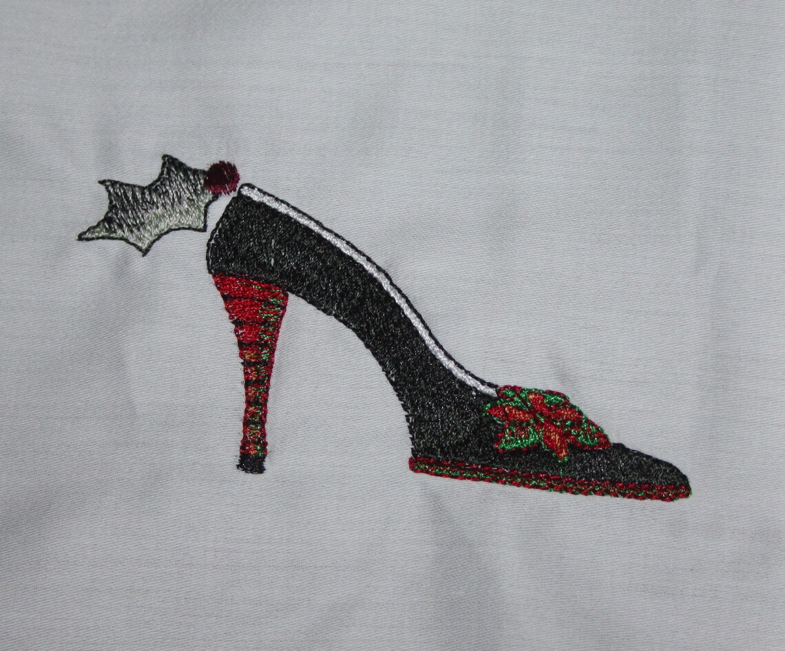 Sassy Holiday Shoes Machine Embroidered Quilt Blocks | Etsy