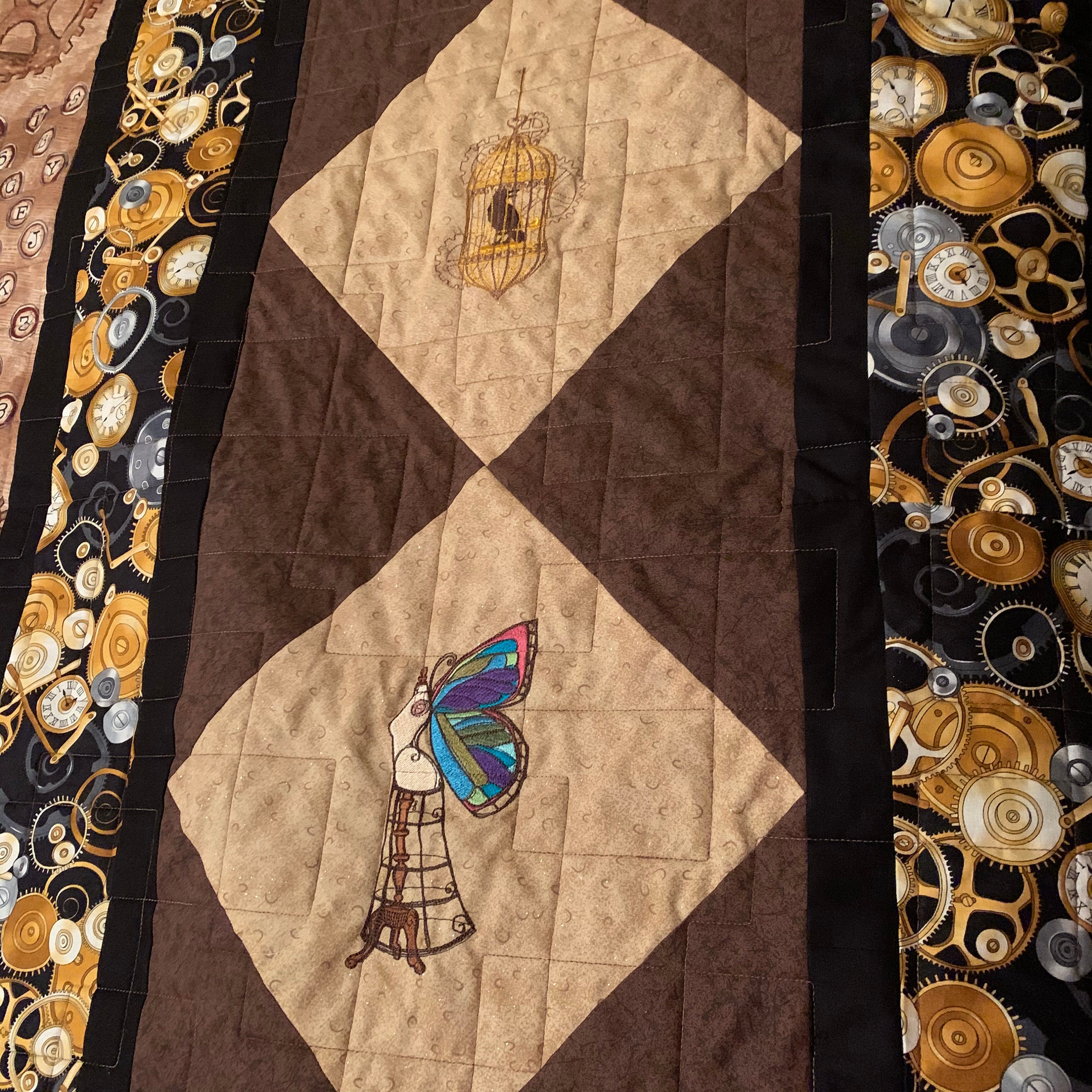 Steampunk Quilt SALE | Etsy