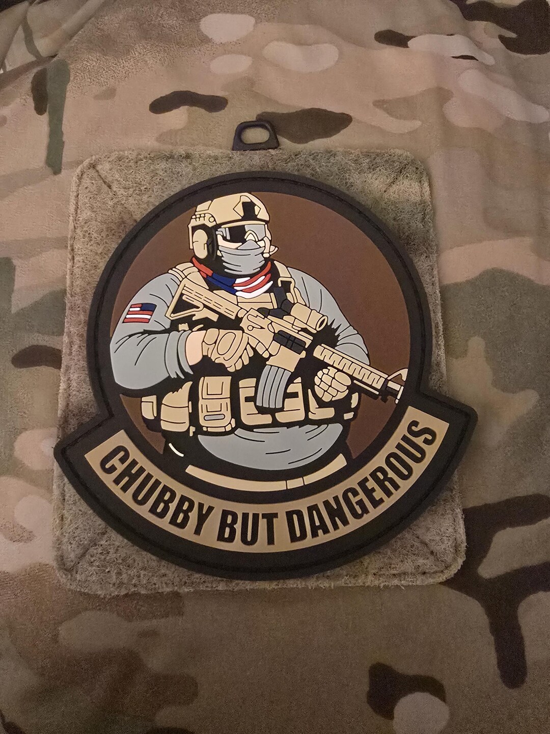 Chubby But Dangerous PVC Tactical Military Morale Patch with Hook ...
