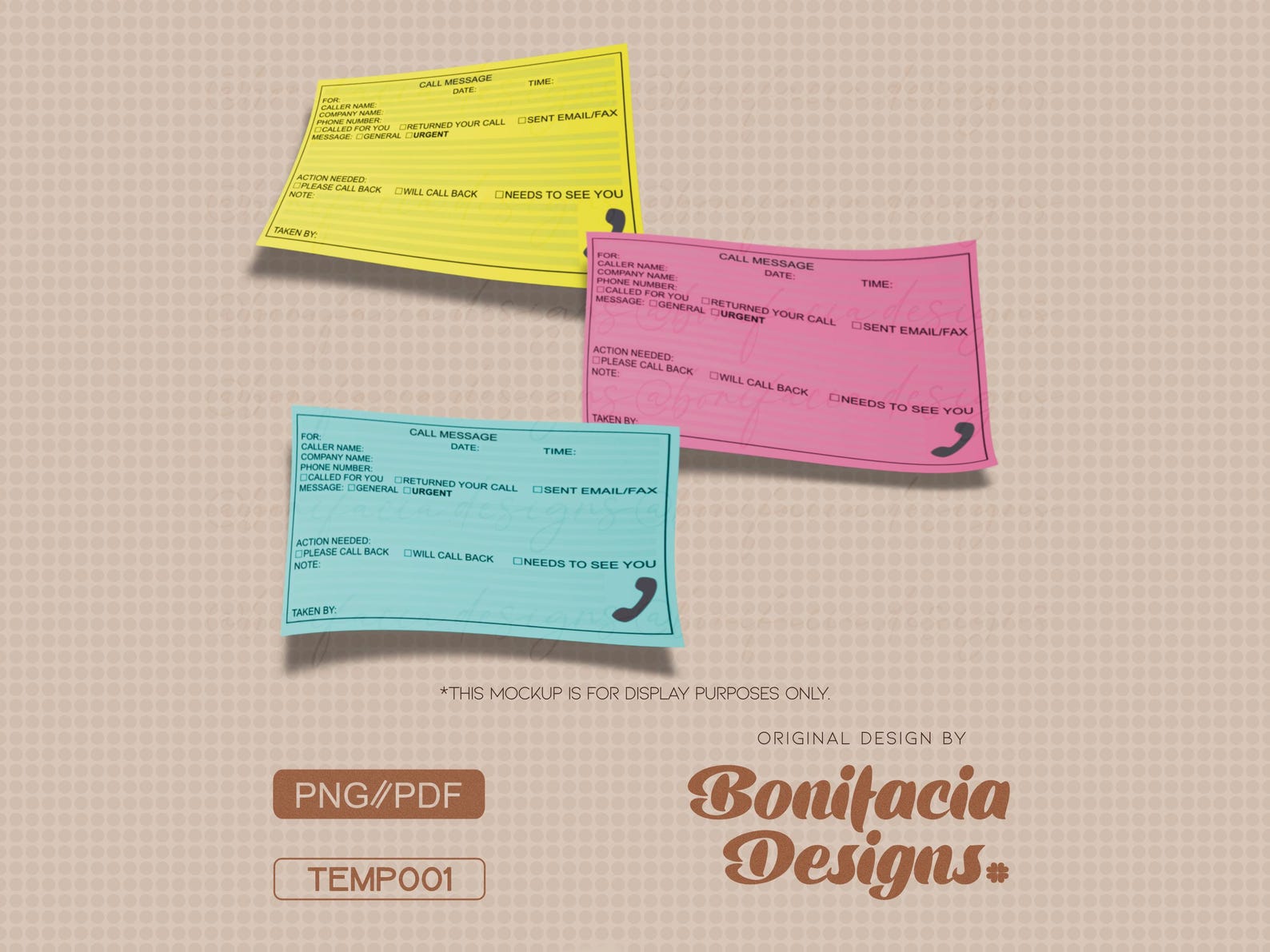 Call Message Template | Printable Template | Printable Call Message ...