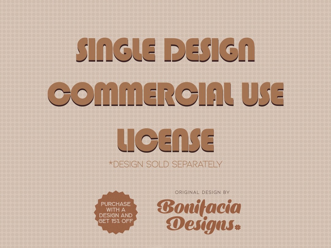 Single Design Commercial Use License | Png Svg Eps Dxf | - Etsy