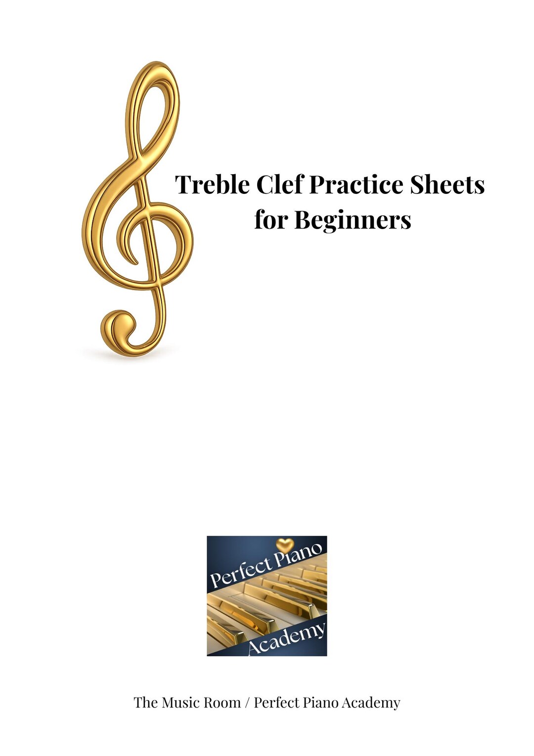Treble Clef Practice Sheets for Beginners X 3 - Etsy