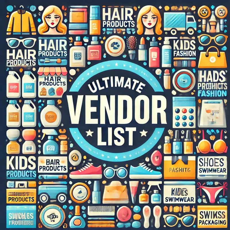 Vendor List for Clothing - Etsy