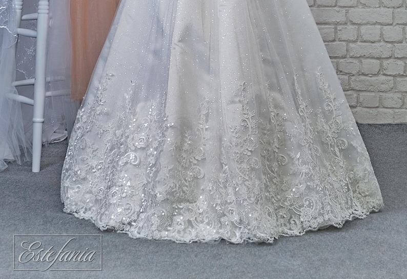 Luxury Lace and Tulle Wedding Dress – Elegant Design With Sheer Details ...