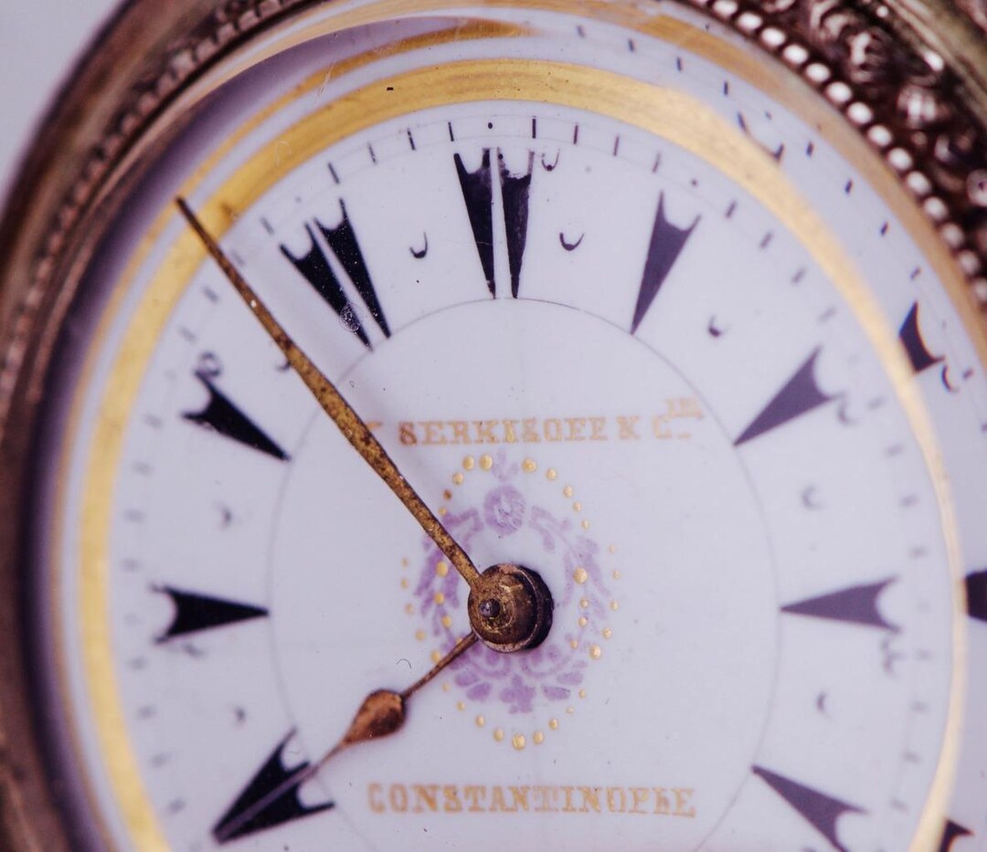Antique Zenith Billodes Silver Pocket Watch for Ottoman Market Full ...
