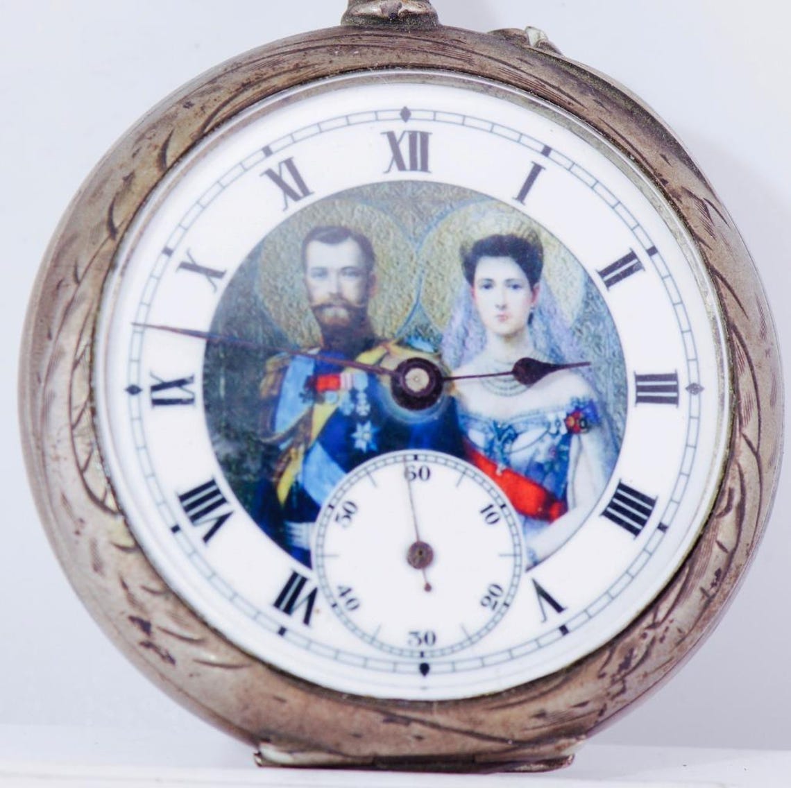 Antique WWI Era Imperial Silver Pocket Watch-romanov Tsar's Family ...