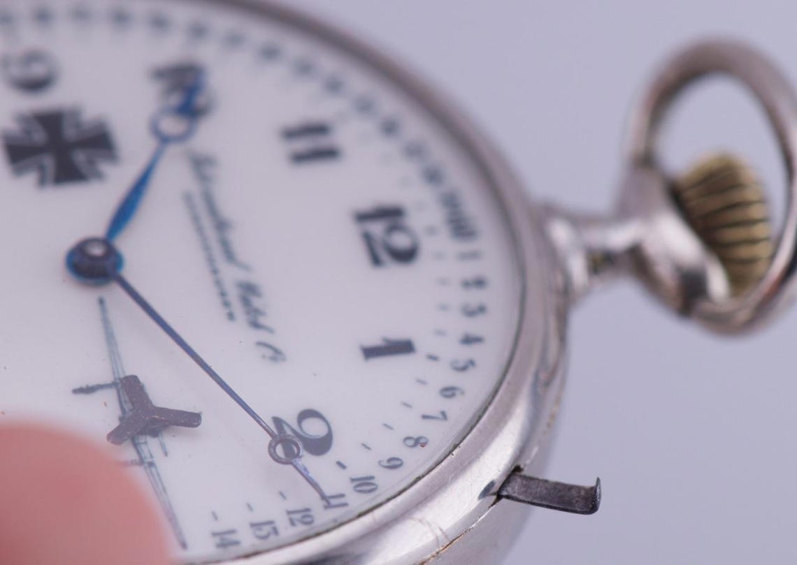 WWI Military Pilot "international Watch Co" Pocket Watch Aircraft ...