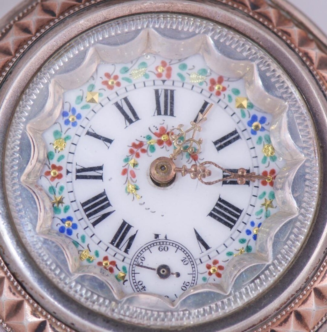 Antique Silver Engraved Pocket Watch for Chinese Market C1890-qing ...