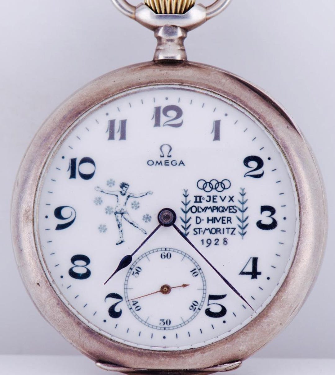 Antique Omega Award Pocket Watch & Medal for 1928 St.moritz Winter ...