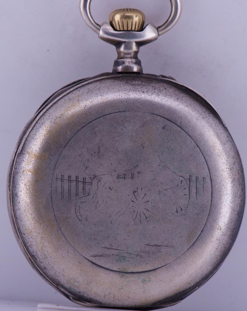 Antique Silver French Pocket Watch for Oriental Market C1900's-jeannin ...