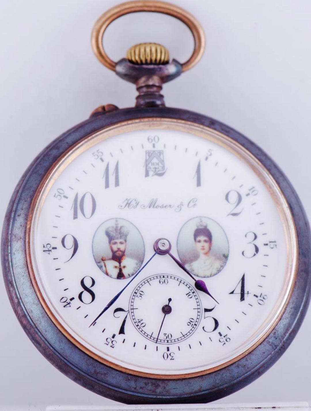 Imperial Russ Pocket Watch Military WWI H.moser Officer Award Gunmetal ...