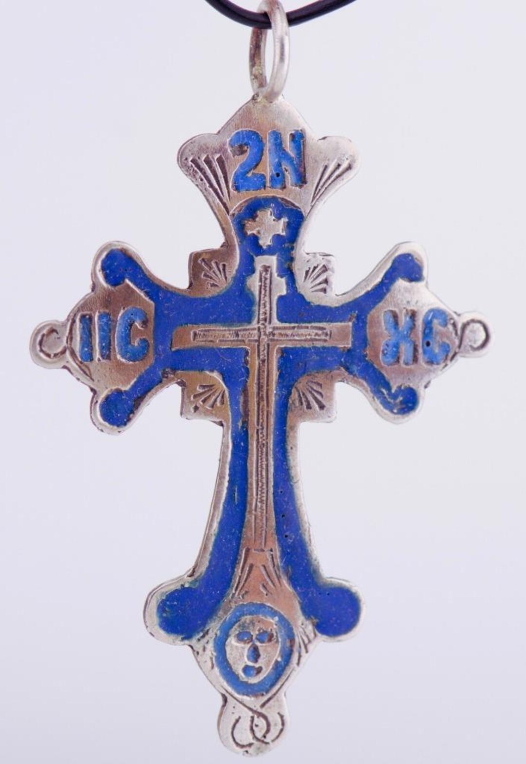 Antique Orthodox Cross Pendant Engraved Silver Enamel C1890 - Etsy