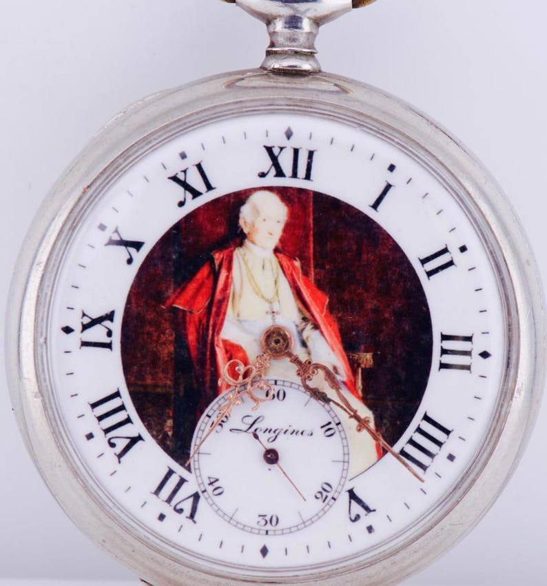 Antique Longines Award Pocket Watch for Vatican City Pope Leo XIII ...