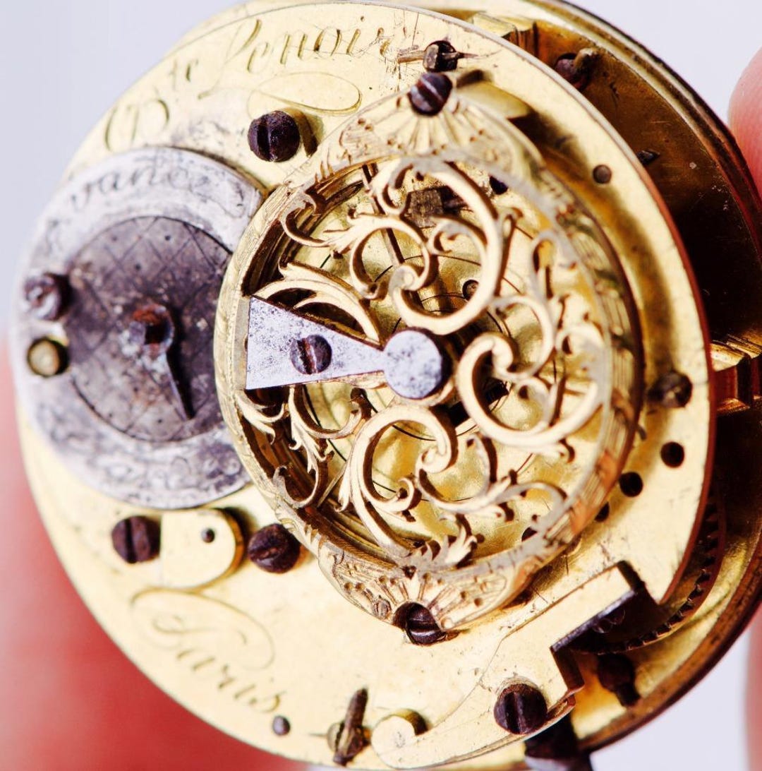 Antique Verge Fusee Ball Shape Hand Carved Agate Pocket Watch-napoleon ...