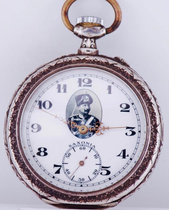 WWI German Army Officer Pocket Watch Saxonia Glashutt… - Gem