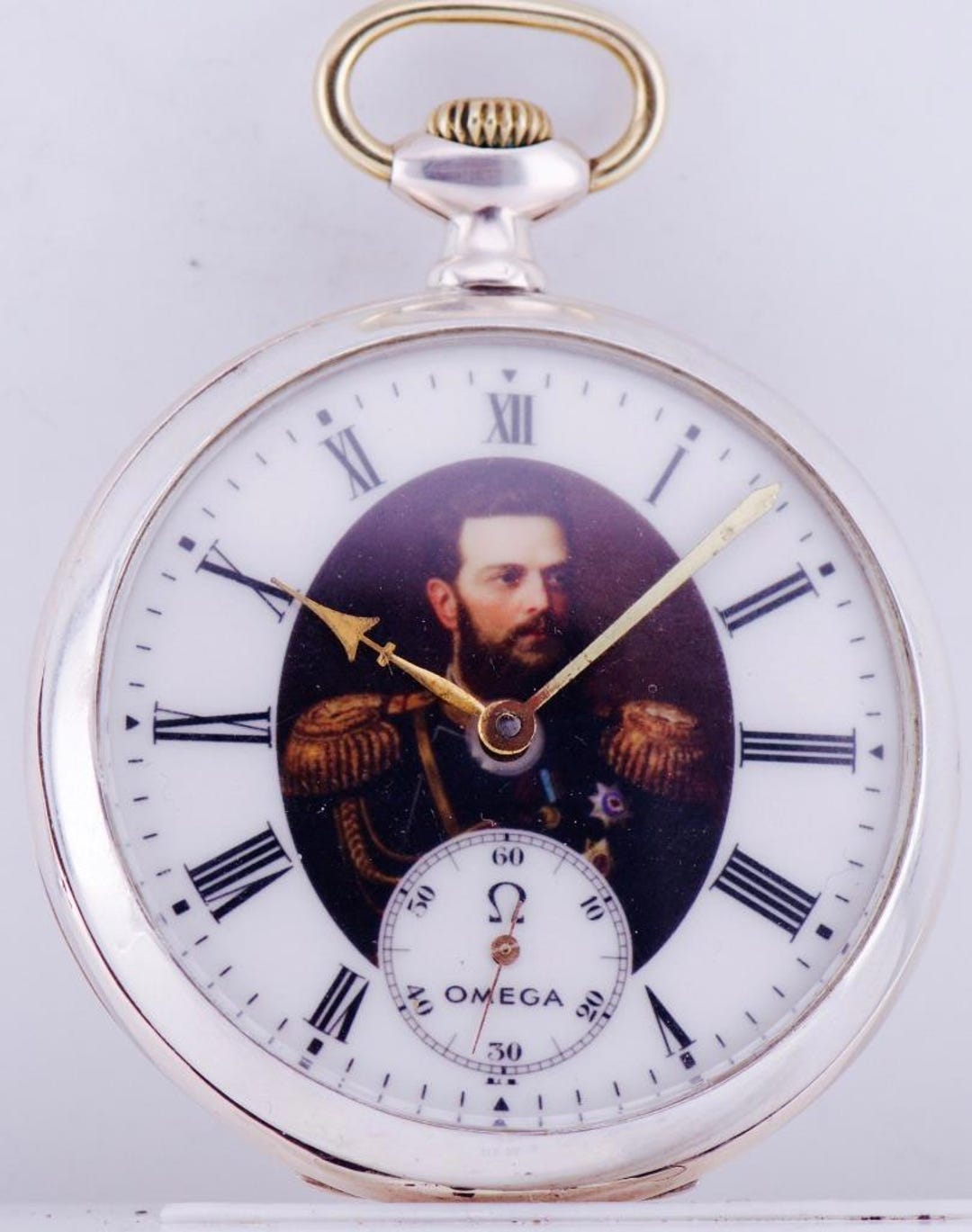 Imperial Russ Tsar's Era Award Silver Omega Pocket Watch for Grand Duke ...