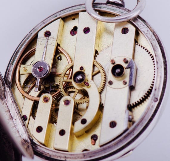 Imperial Officers Silver Pocket Watch Award Turkish W… - Gem