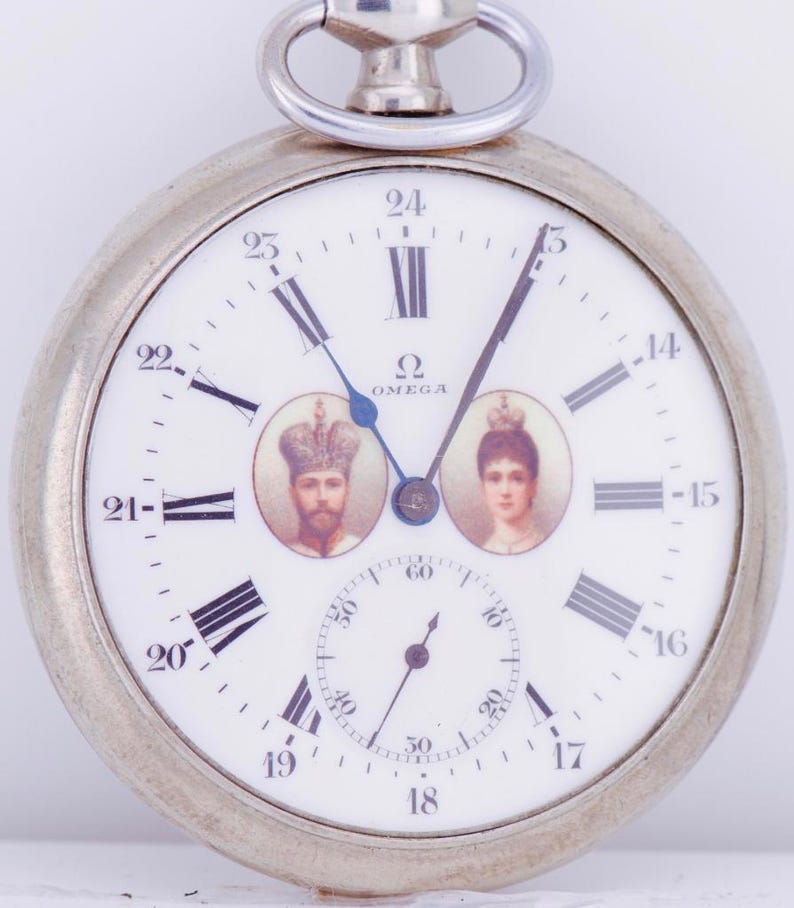 Antique Omega Pocket Watch WWI Imperial Russ Tsar's Era Army Officers ...