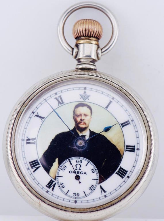 Antique Omega Masonic Pocket Watch-American President… - Gem