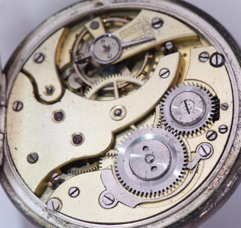 Antique WWI Era Imperial Silver Pocket Watch-romanov Tsar's Family ...