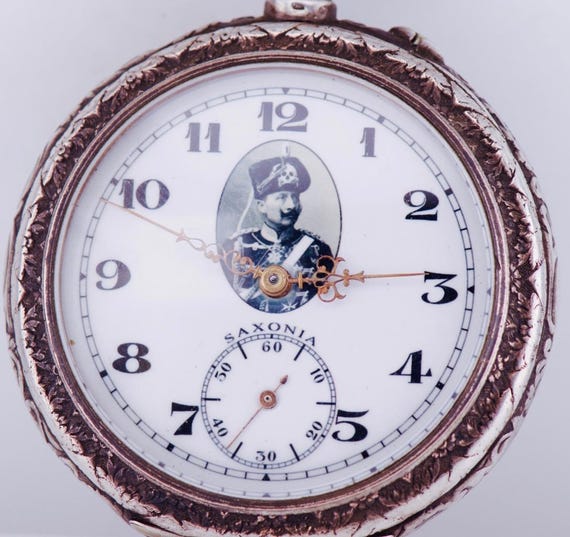 WWI German Army Officer Pocket Watch Saxonia Glashutt… - Gem