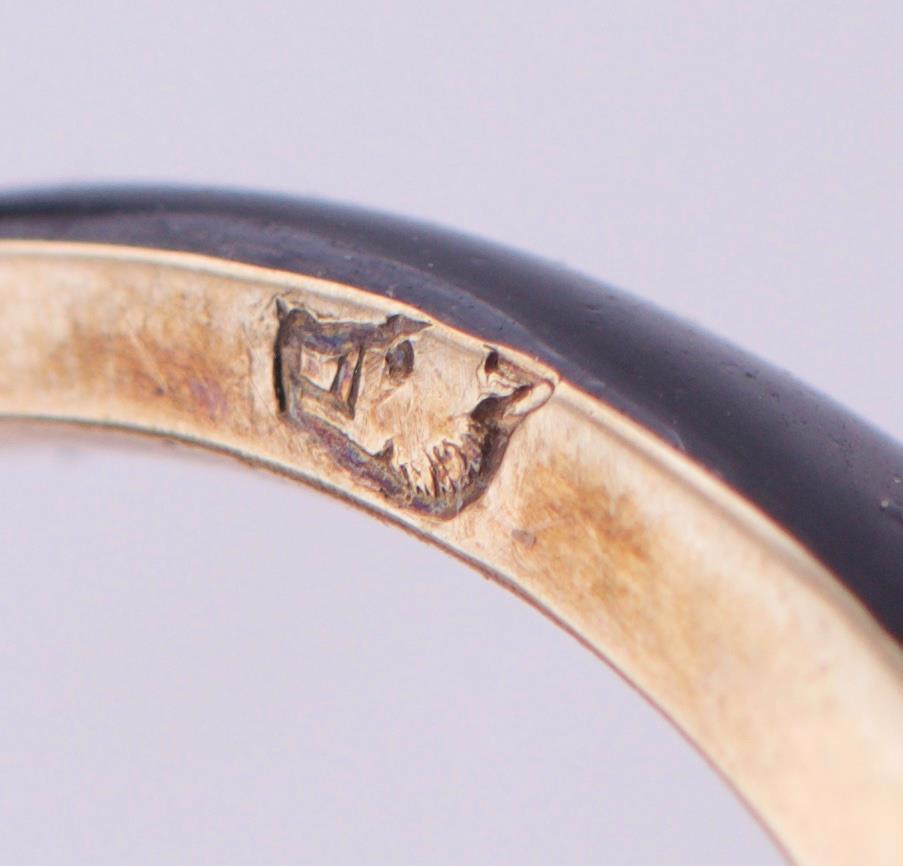 Antique MECHANICAL Automaton Ring Memento Mori Gold Enamel Resurrected ...