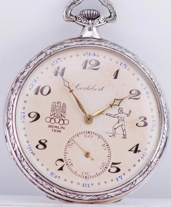 Historic Cortebert Award Pocket Watch for 1936 Berlin… - Gem