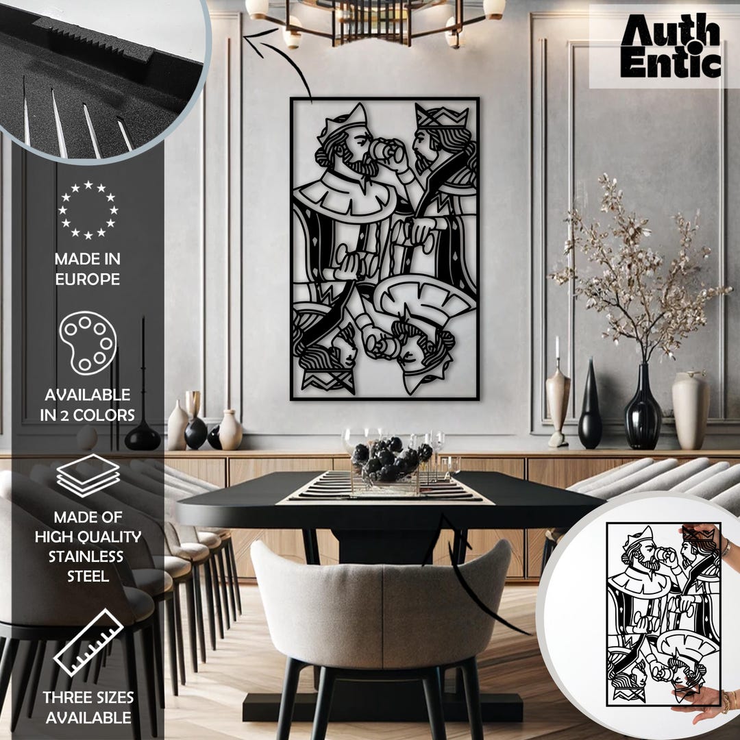 Personalized Medieval Kings Metal Wall Art for Living Room, Rustic Wall ...