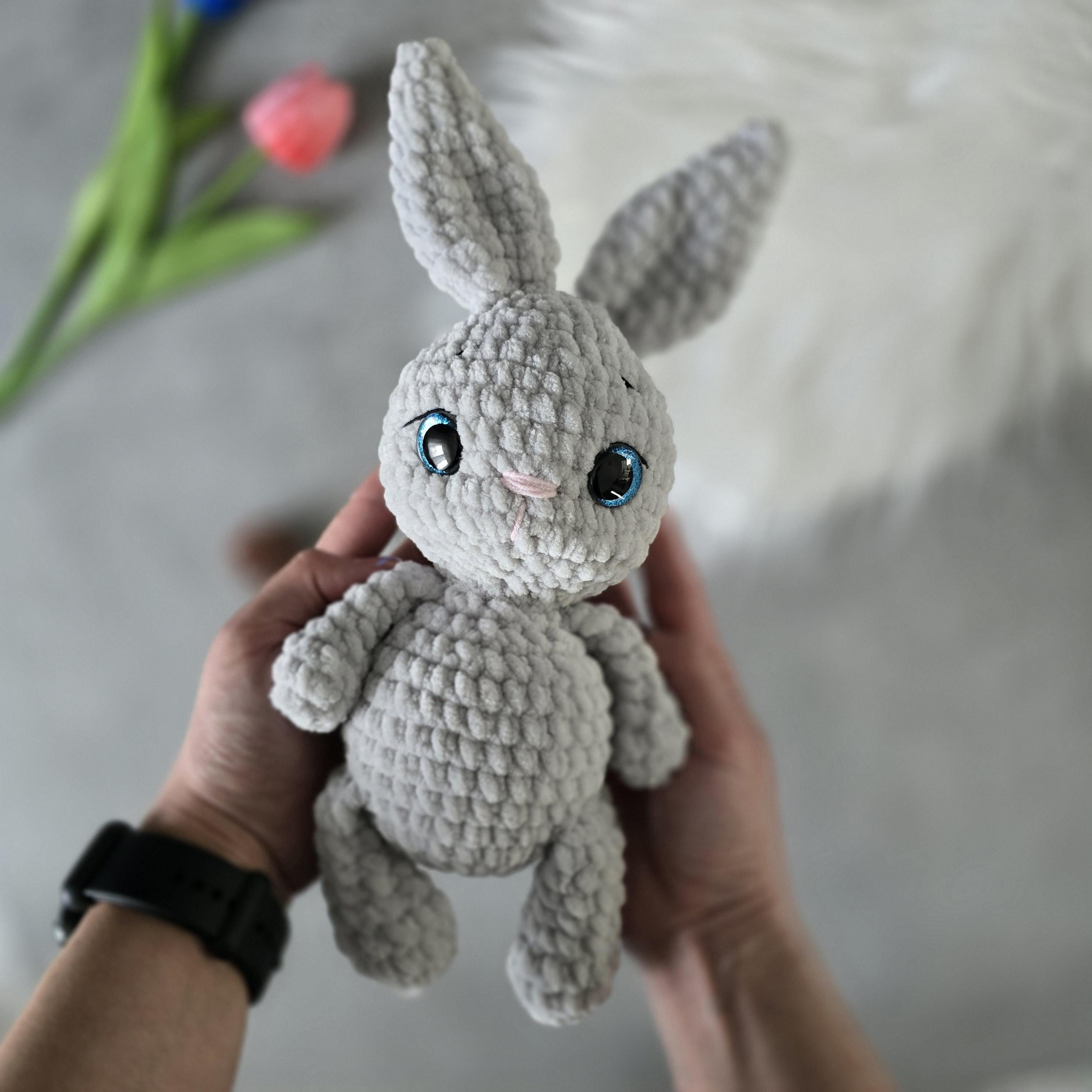 Amigurumi Bunny Crochet Pattern – PDF Tutorial, HU/EN (upright-eared ...