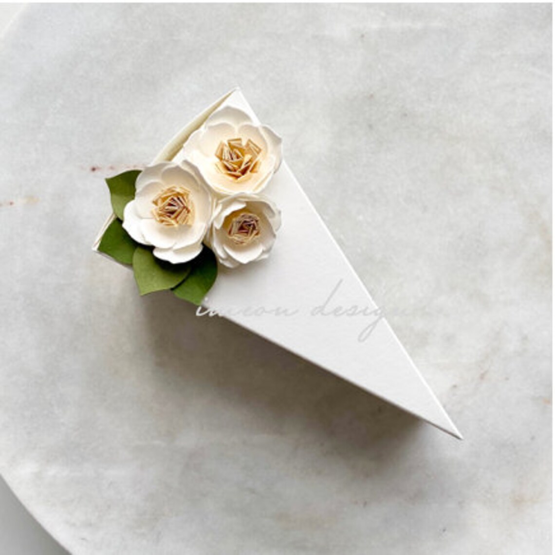 Cream Colored Cake Box With Cream Flowers, 1 one Favor Box - Etsy