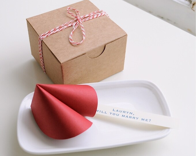 Valentine Paper Fortune Cookies 2 Cookies - Etsy