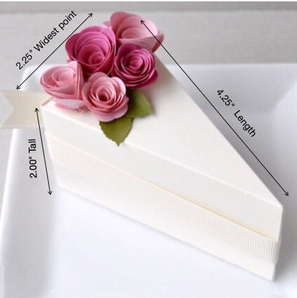 Cream Colored Cake Box With Cream Flowers, 1 one Favor Box - Etsy