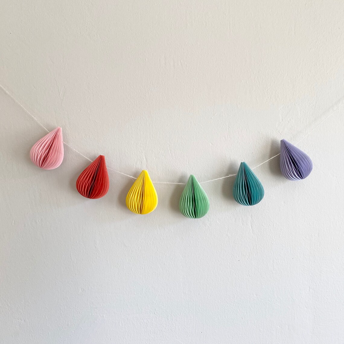 Paper Raindrop Banner/garland, Baby Shower, Wedding Shower, Nursery ...