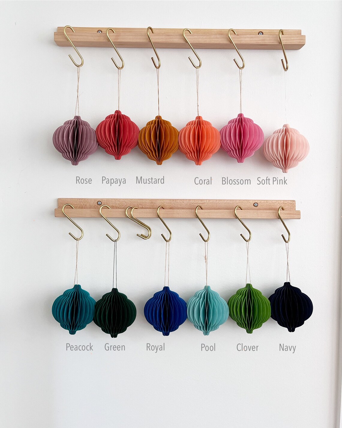 Bauble Shaped Paper Ornament set of 4 - Etsy