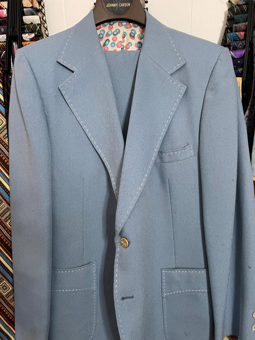 Powder Blue 70's Suit! - Etsy