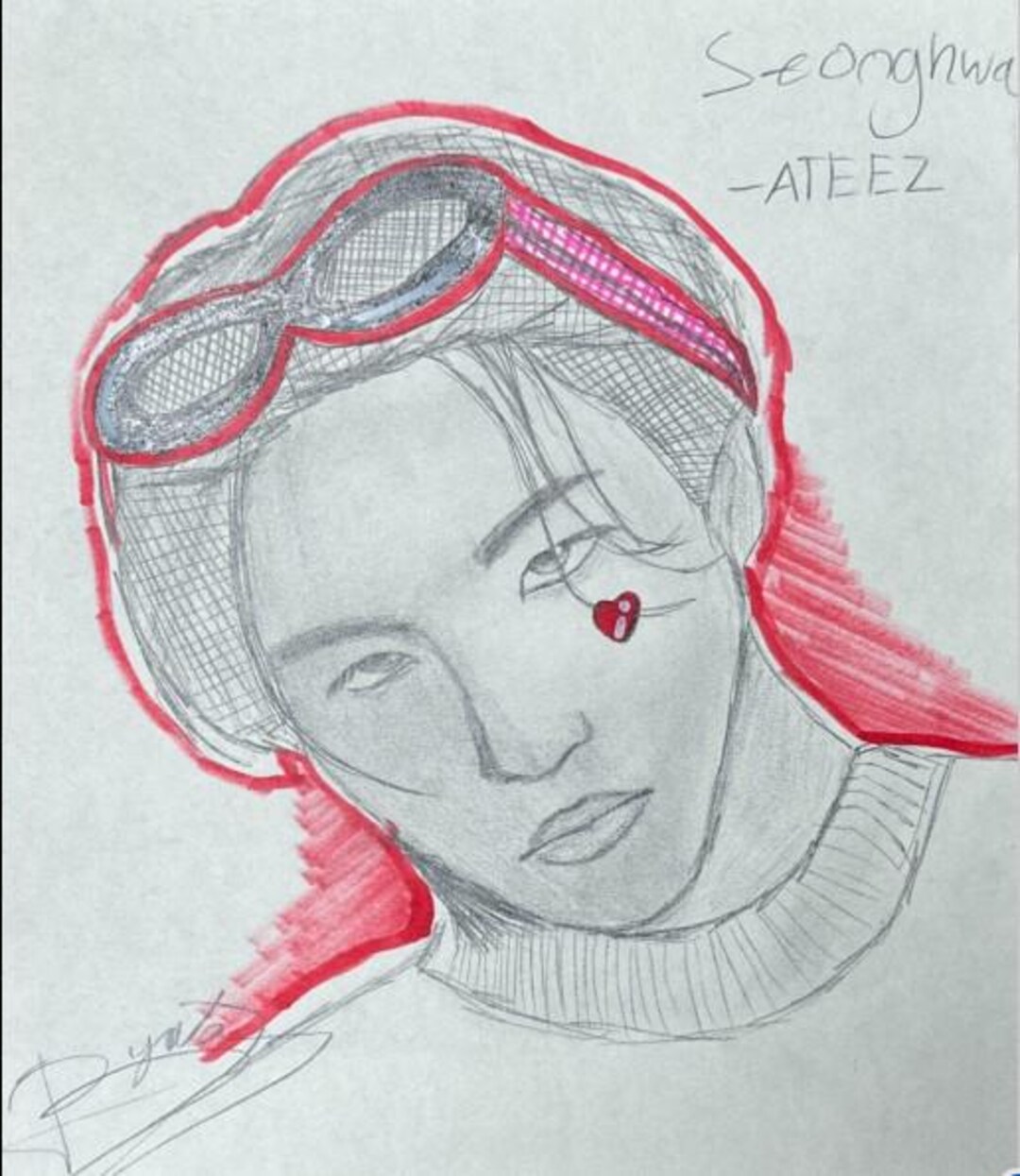 Seonghwa ATEEZ Posters Digital Download Printable Fan Art With High ...