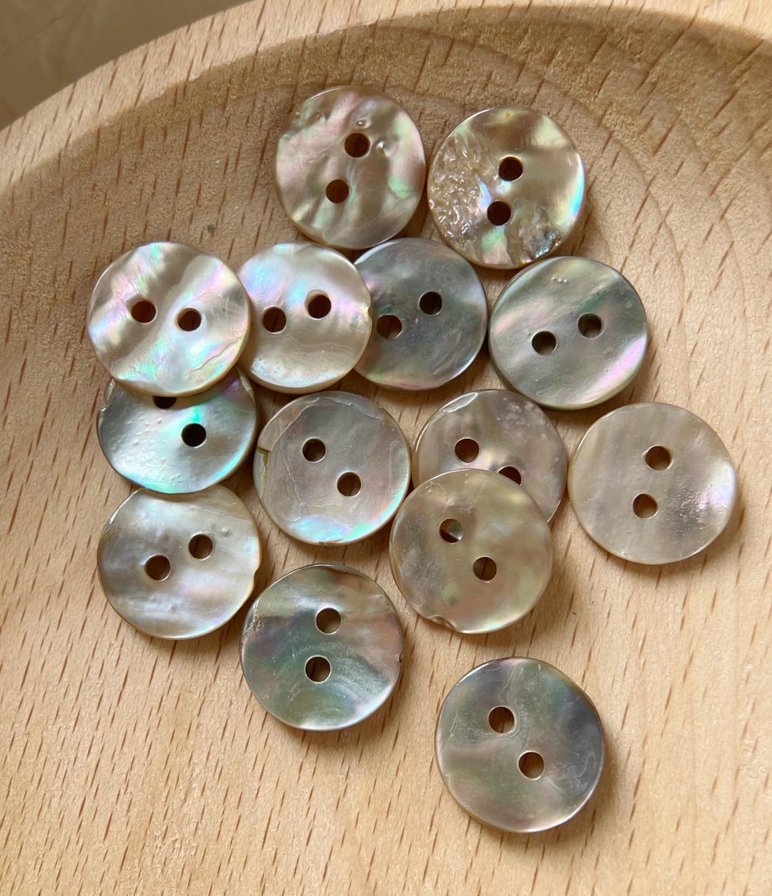 10pcs 12mm Natural Abalone Shell 2 Holes Clothing Plain Flat Buttons - Etsy