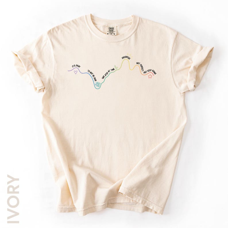 Comfort Colors Inspirational Line Art Shirt, Mental Health Positivity ...