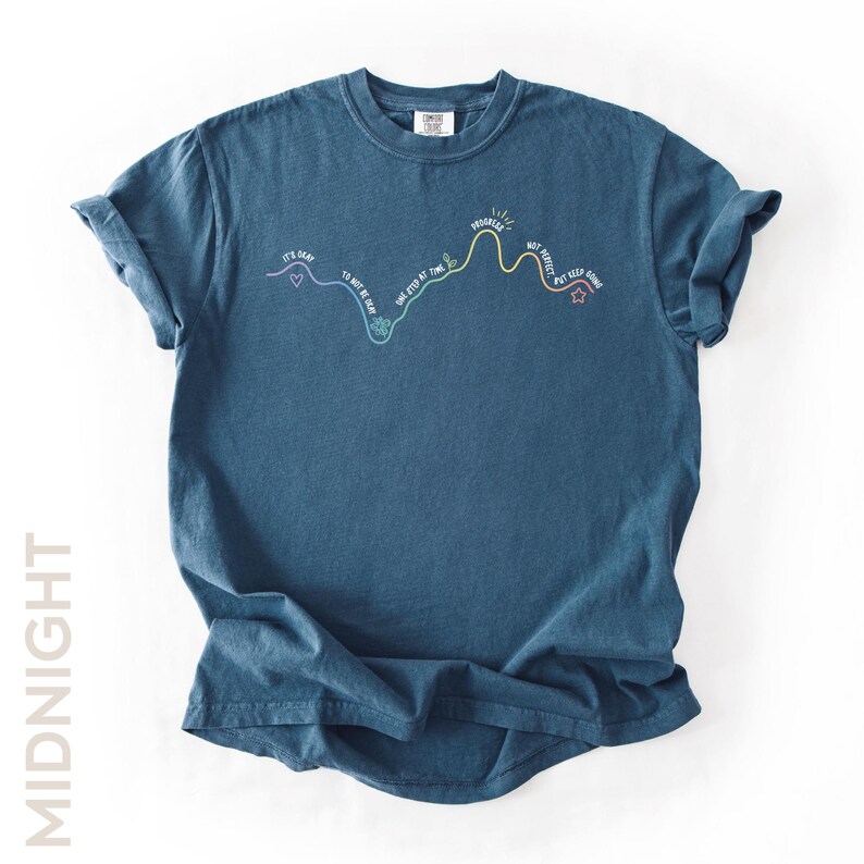Comfort Colors Inspirational Line Art Shirt, Mental Health Positivity ...