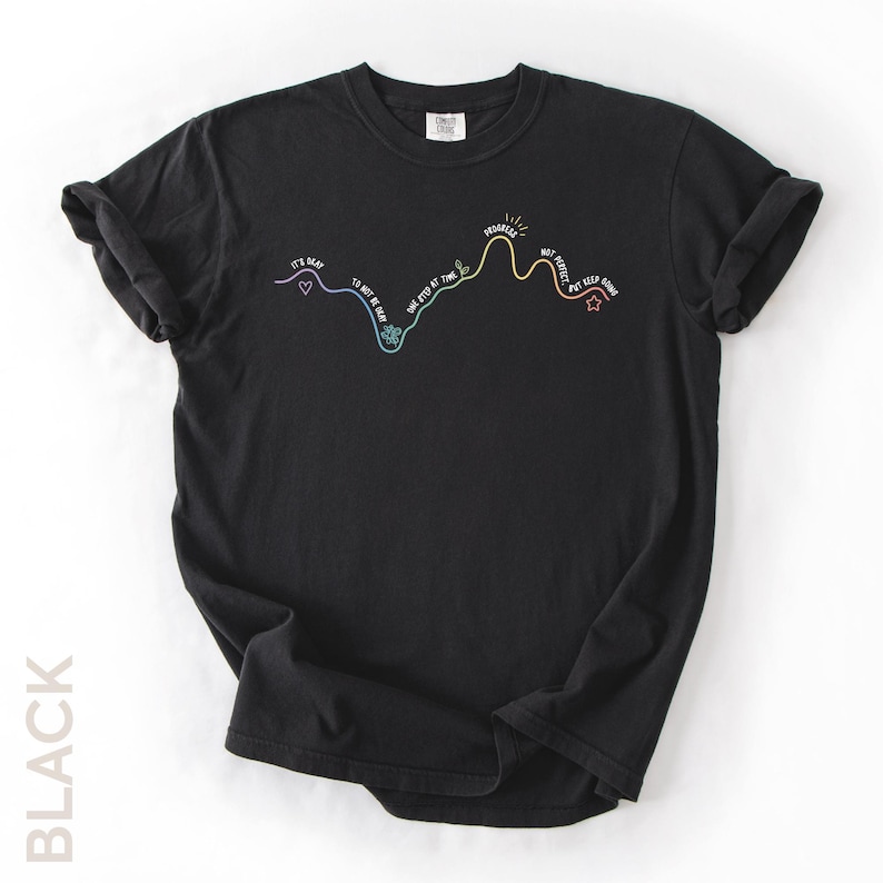 Comfort Colors Inspirational Line Art Shirt, Mental Health Positivity ...
