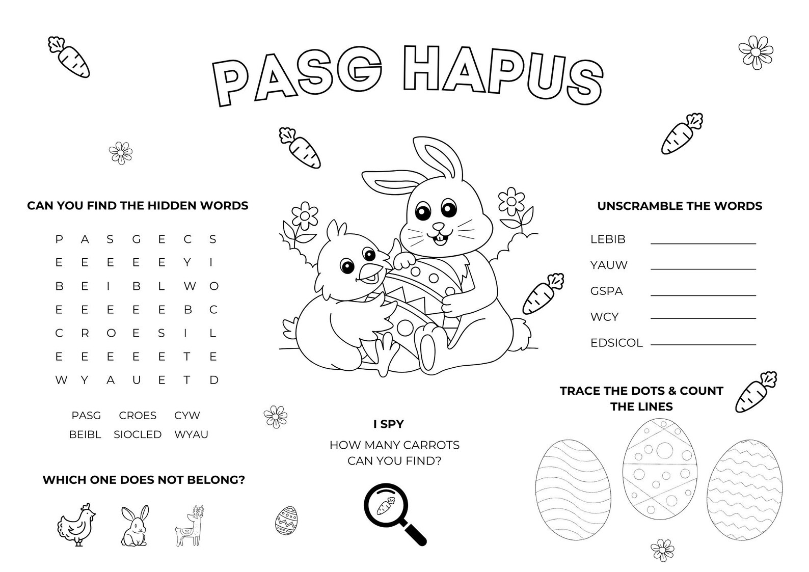 Pasg Hapus Activity Sheet - Etsy