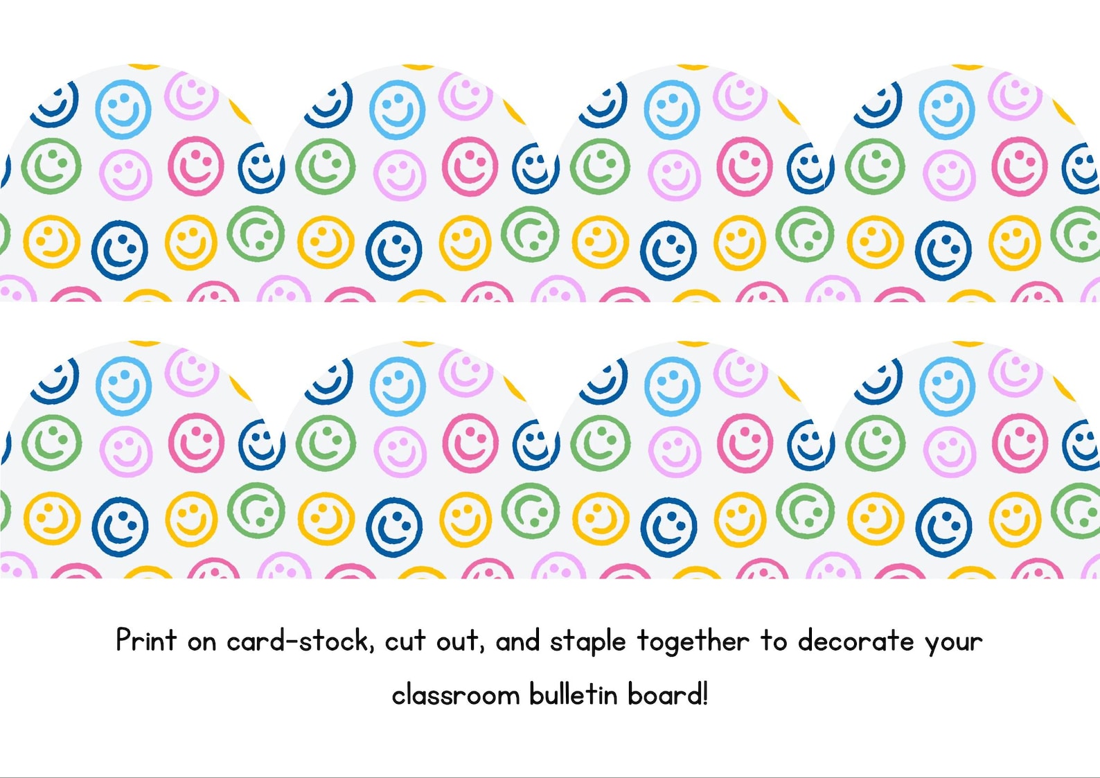 Smiley Face Bulletin Border - Etsy