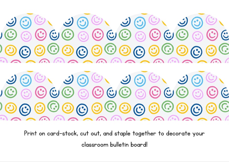 Smiley Face Bulletin Border - Etsy