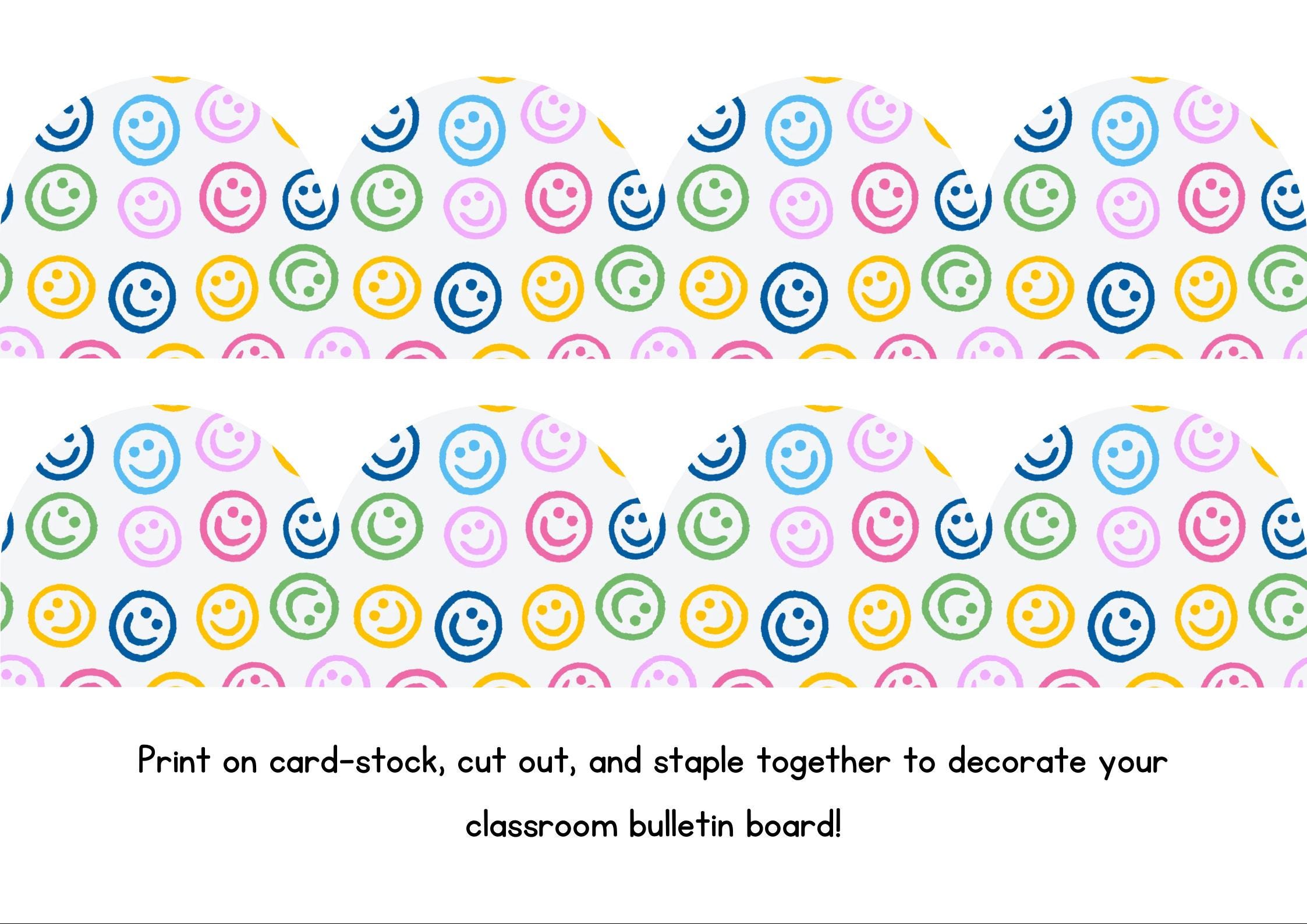 Smiley Face Bulletin Border - Etsy