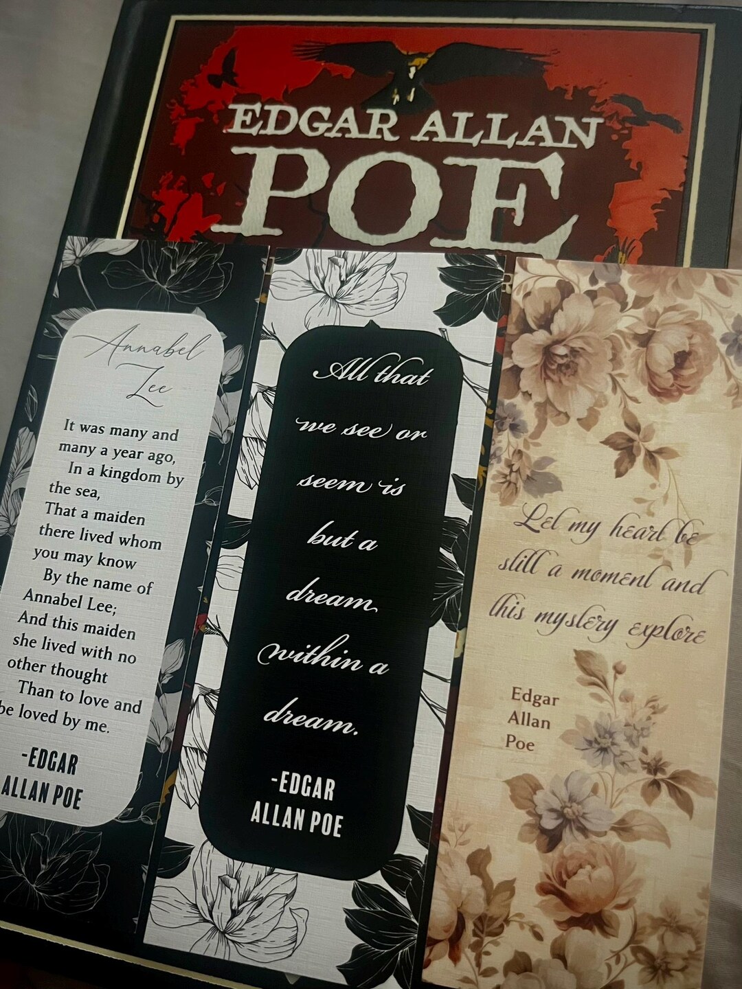 Edgar Allan Poe Bookmark Bundle - Etsy