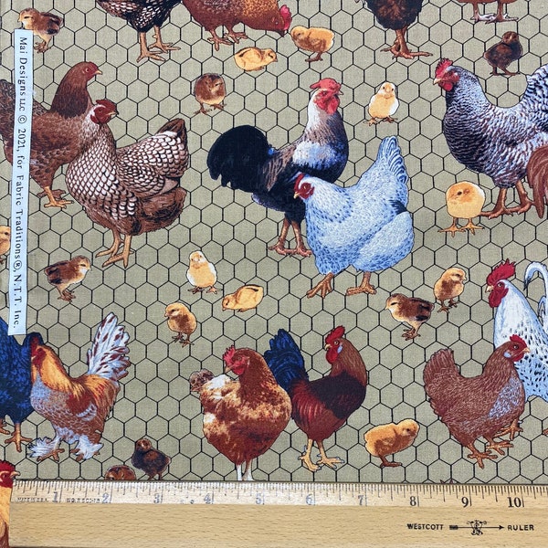 Chicken Fabric - Etsy