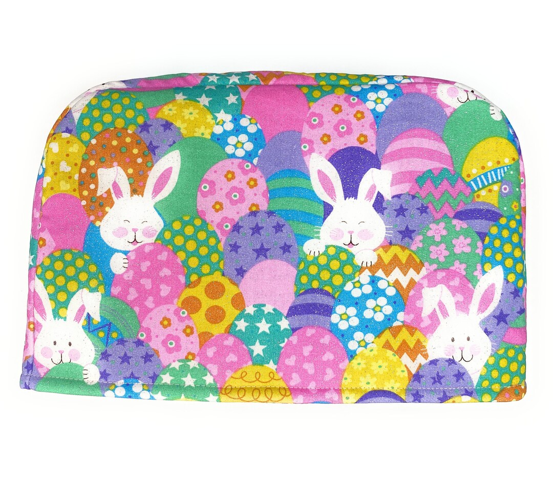 4 Slice ~ Spring Easter Eggs Bunny Pink Teal Yellow Purple Glitter ...